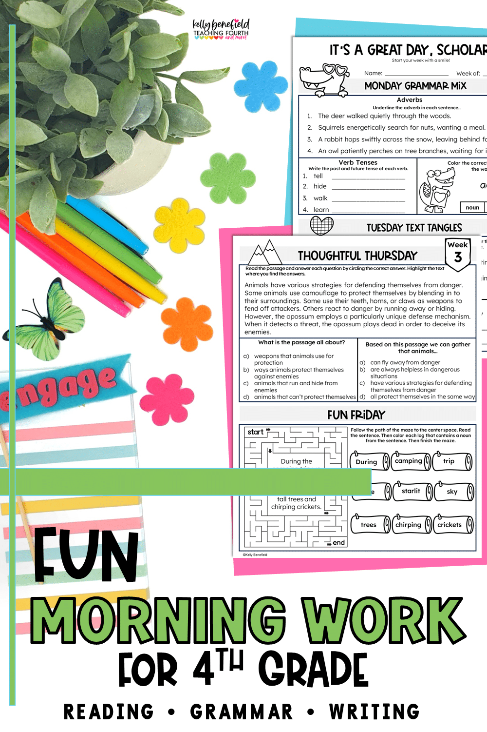 Fun Morning Work for 4th Grade: Daily ELA Warm-Ups That Save Time and ...