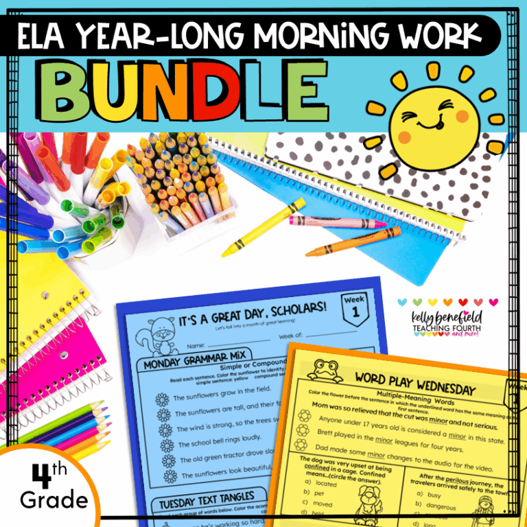 Fun Morning Work for 4th Grade: Daily ELA Warm-Ups That Save Time and ...